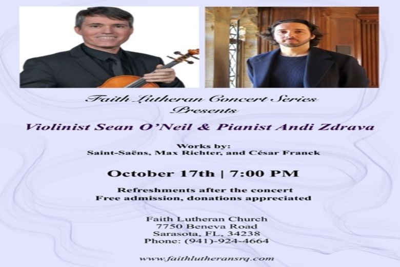 Violinist Sean O'Neil and Pianist Andi Zdrava | Visit Sarasota County