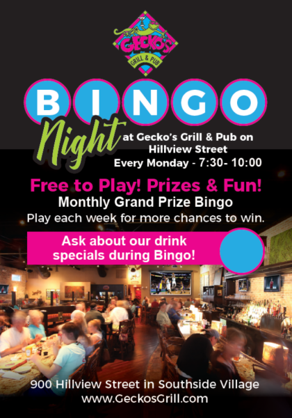 Bar Bingo at Gecko’s on Hillview! | Visit Sarasota County